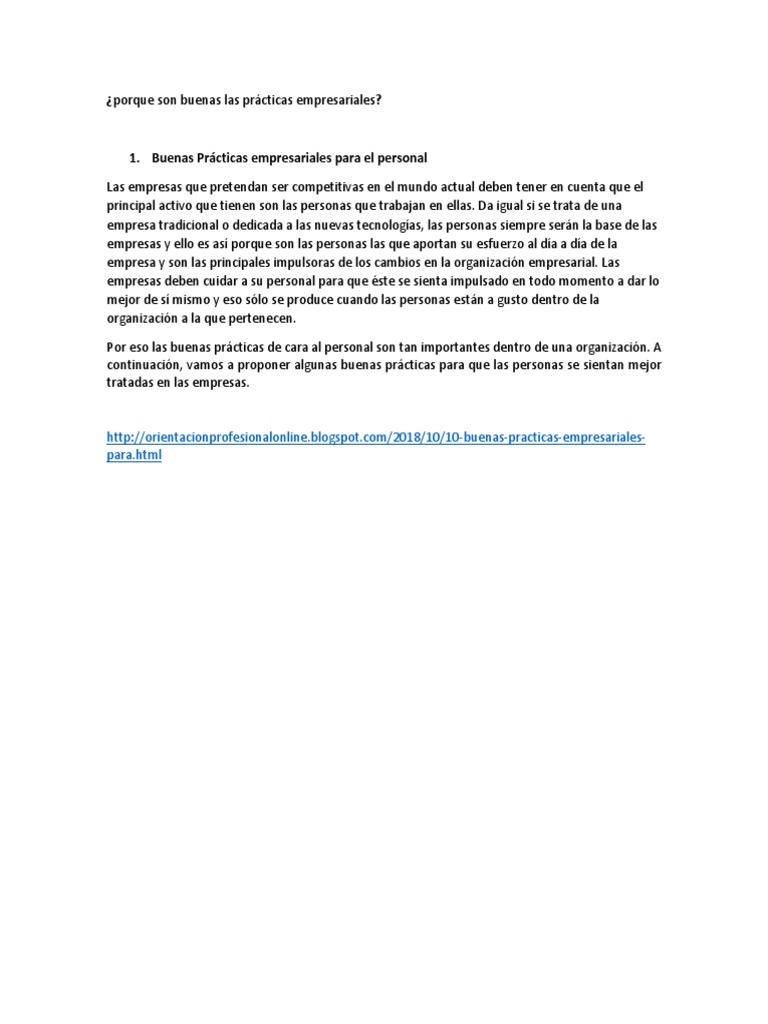 Buenas Practicas Empresariales | PDF | Responsabilidad social ...