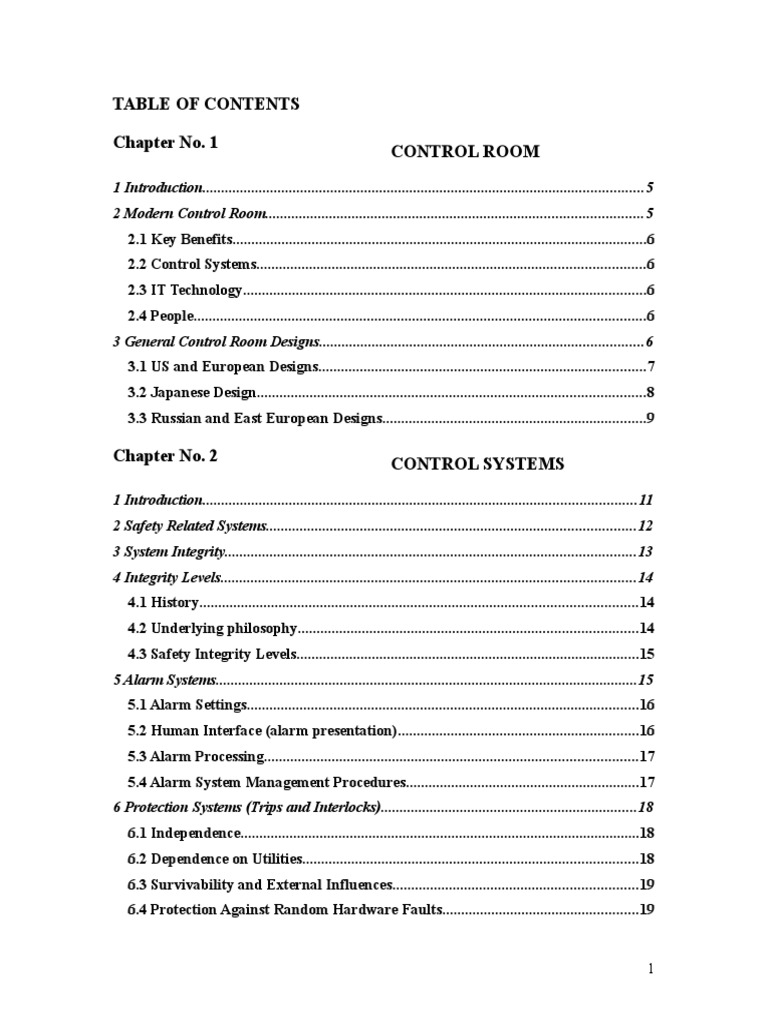Control Room Design and Systems Guide | PDF | Engineering | Electrical ...