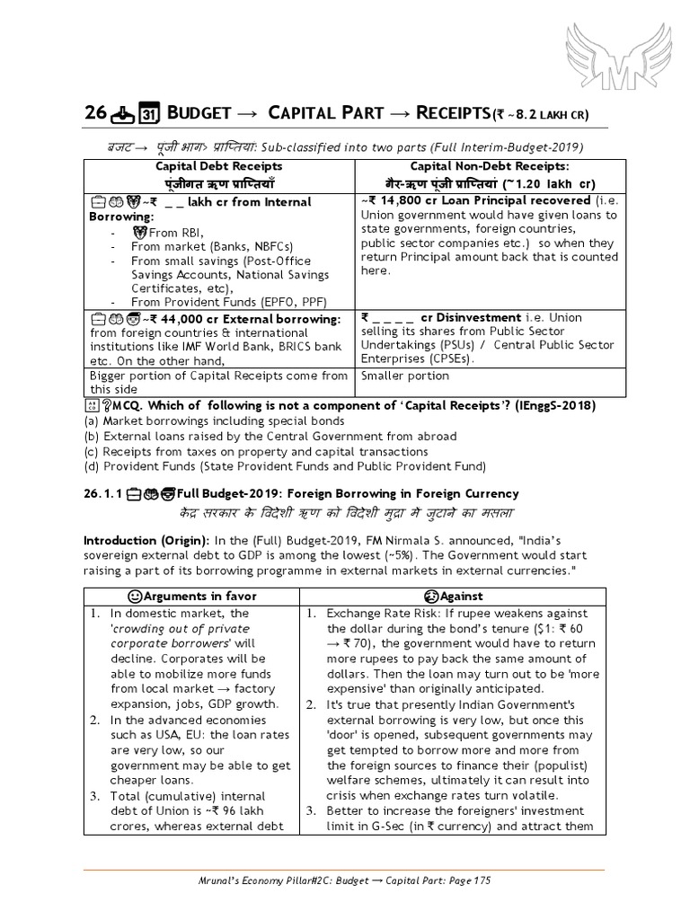 Upsc Economy Notes | PDF | Government Budget Balance | Fiscal Policy