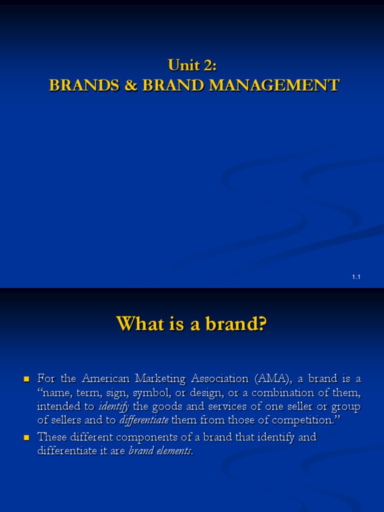 Product and Brand Management Unit 2 | PDF | Brand | Brand Management