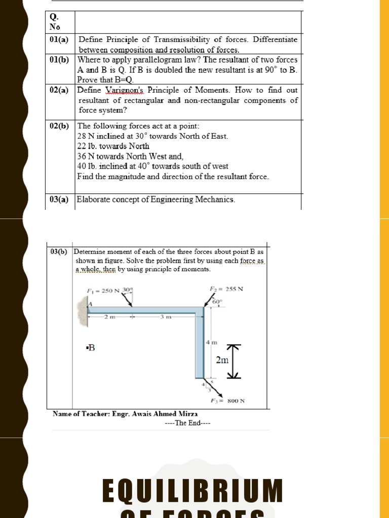 Lecture 5 Equillibrium of Forces | PDF | Force | Physical Quantities