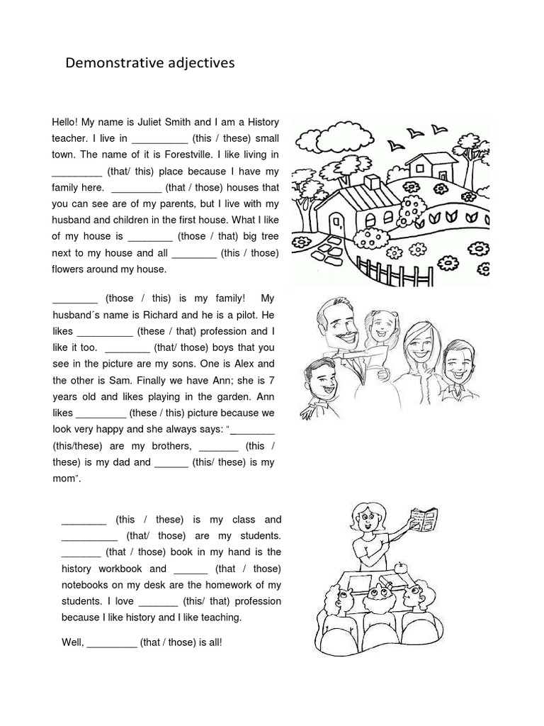 Demonstrative Adjectives 39156 | PDF