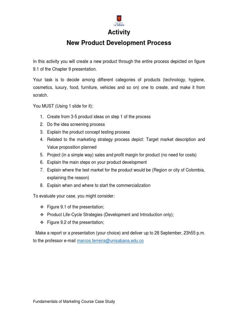 Product Development Activity | PDF