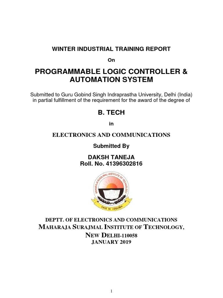 Java Training Report | PDF | Programmable Logic Controller | Automation