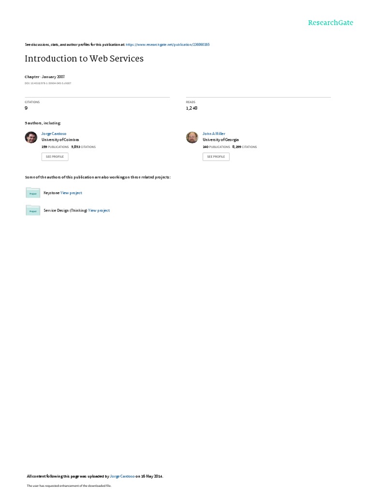 Introduction To Web Services: January 2007 | PDF | Soap | Service Oriented Architecture