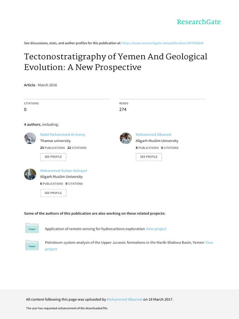 Tectonostratigraphy of Yemen and Geological Evolution: A New ...