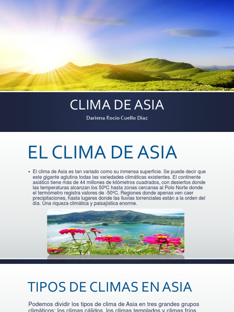 Clima De Asia: Dariena Rocio Cuello Diaz | Clima | Asia