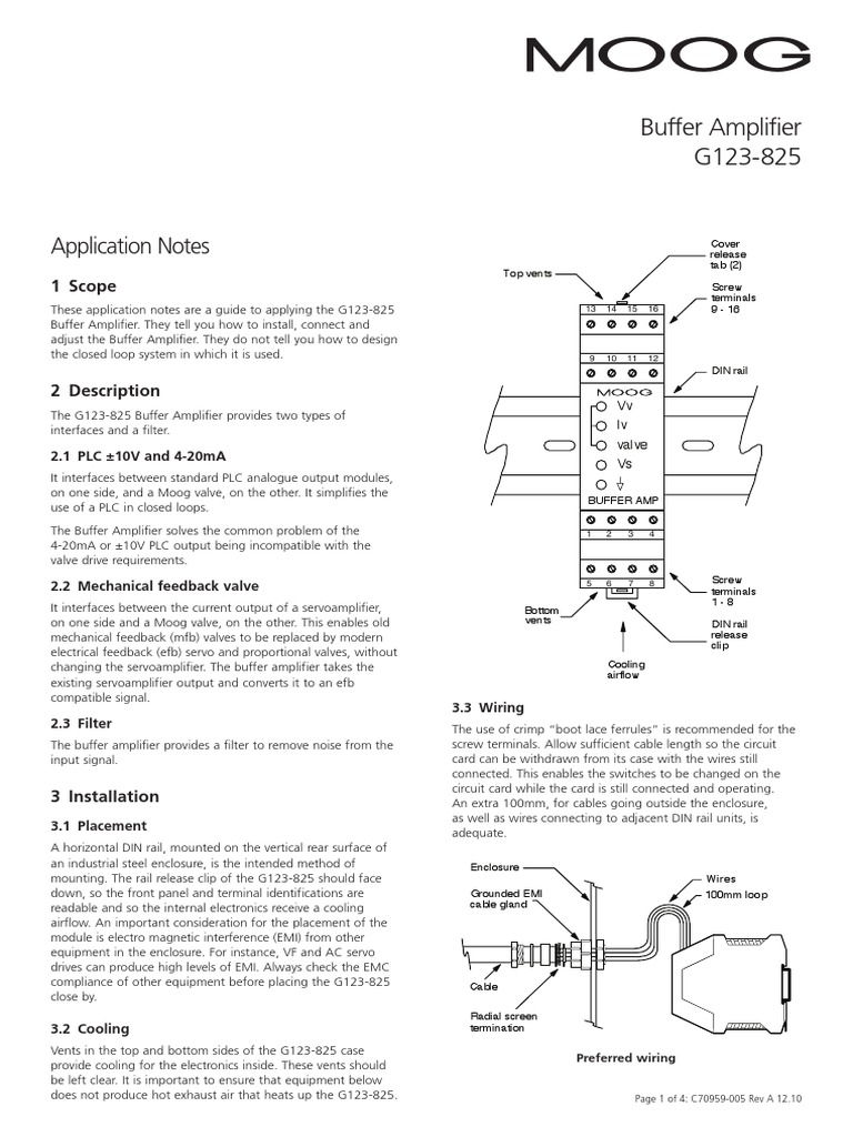 Moog DINBufferAmplifier G123825001 TechnicalNote en | Download Free PDF ...