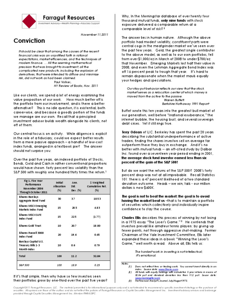 Conviction: Paul Volker | PDF | Investor | Investing