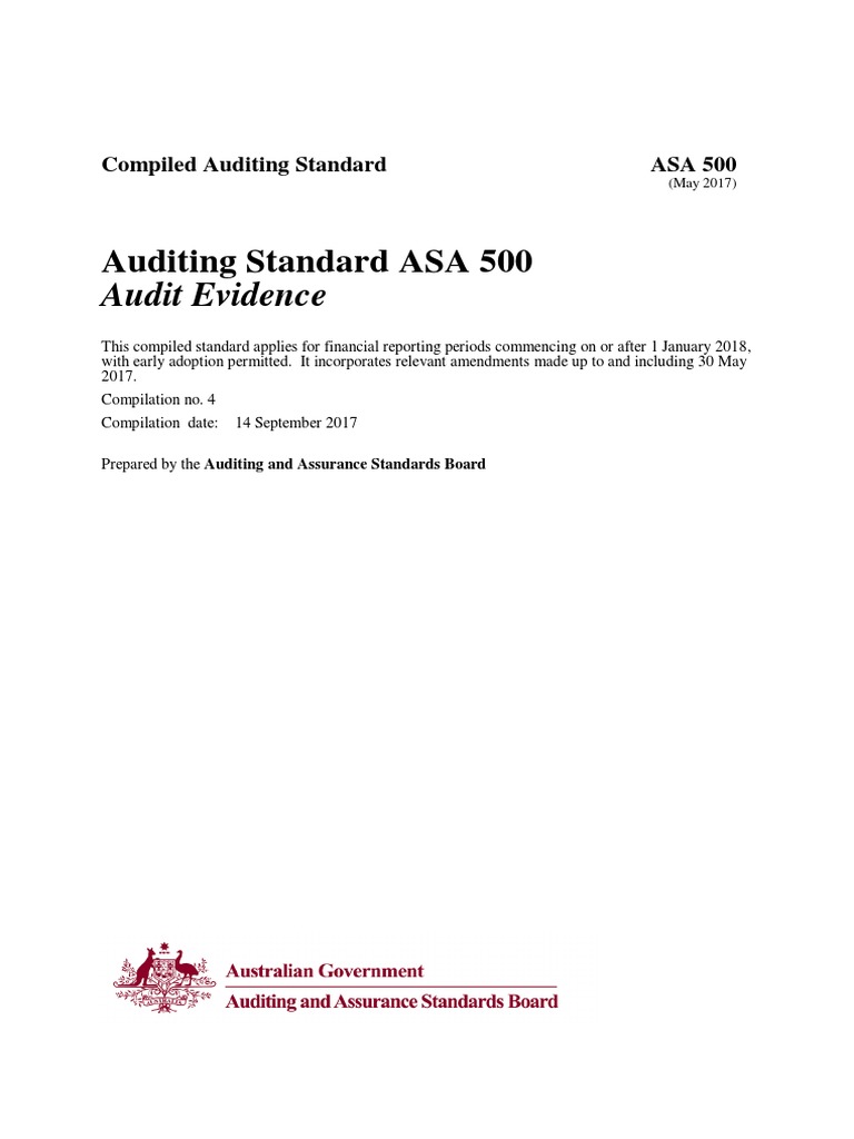 ASA 500 Compiled 2017 | PDF | Expert | Audit