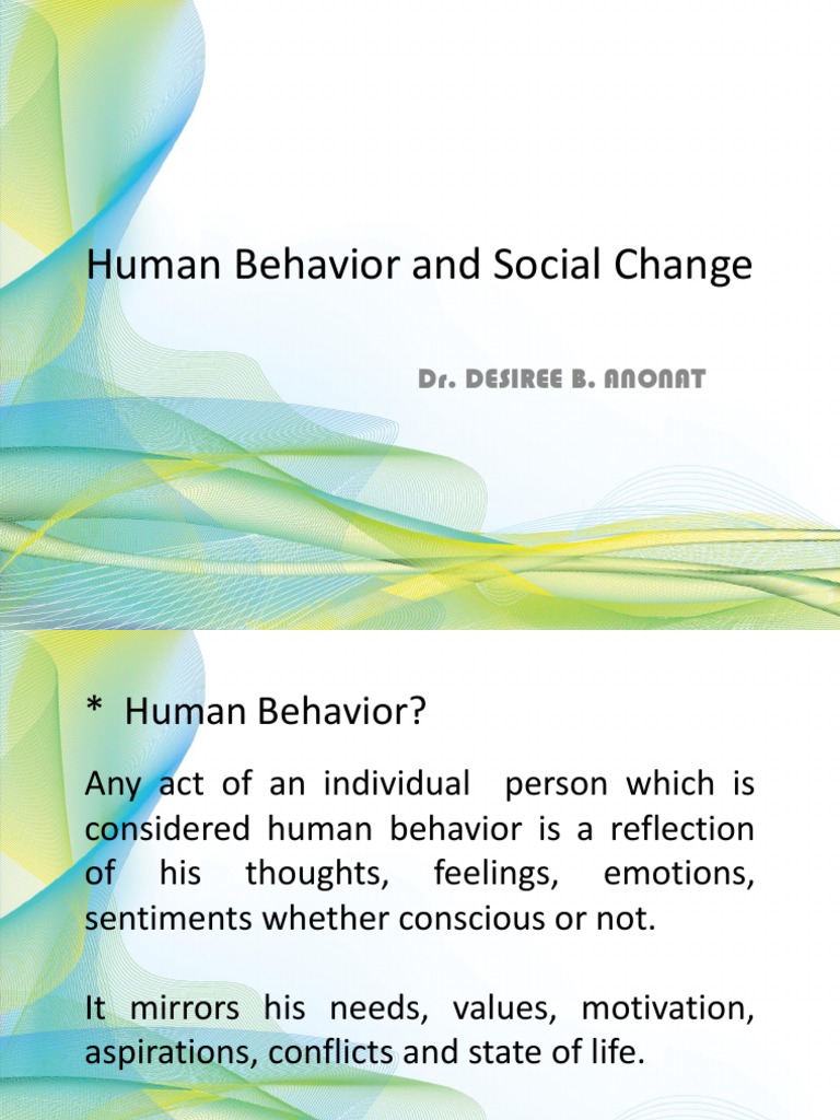 Human Behavior and Social Change 1 | PDF | Social Group | Human