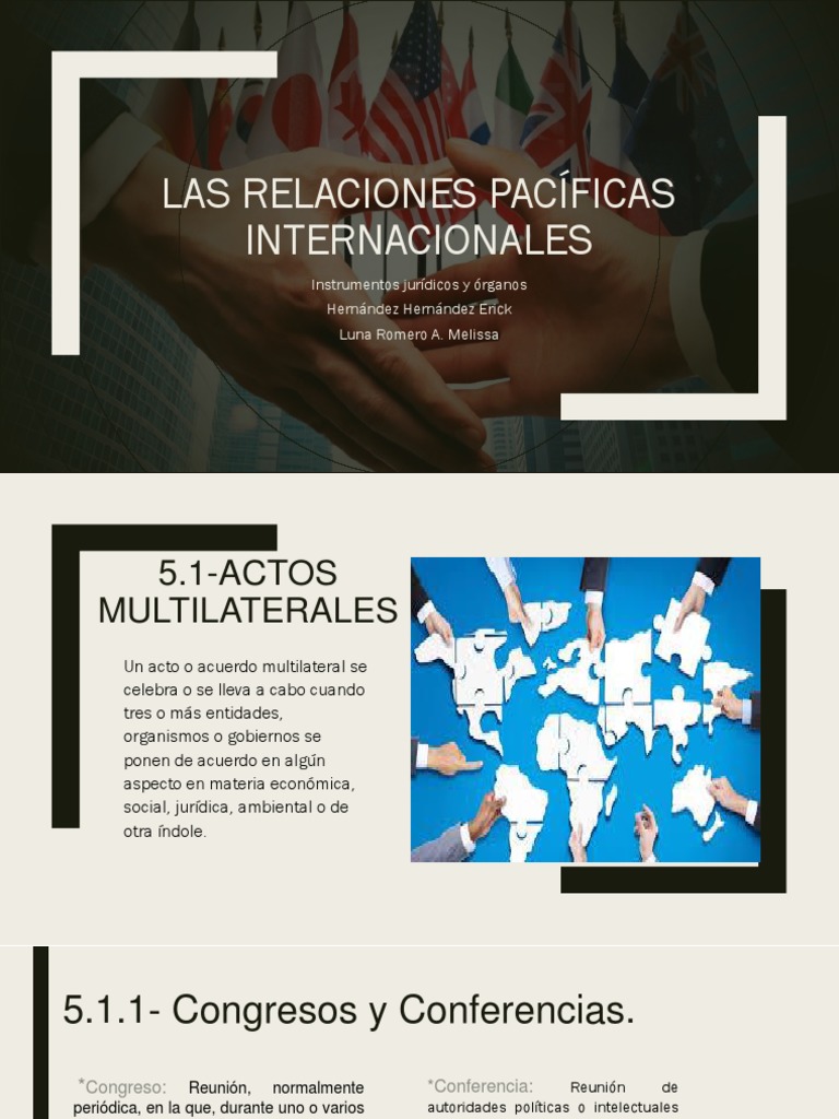 Las Relaciones Pacíficas Internacionales | PDF | Diplomacia ...
