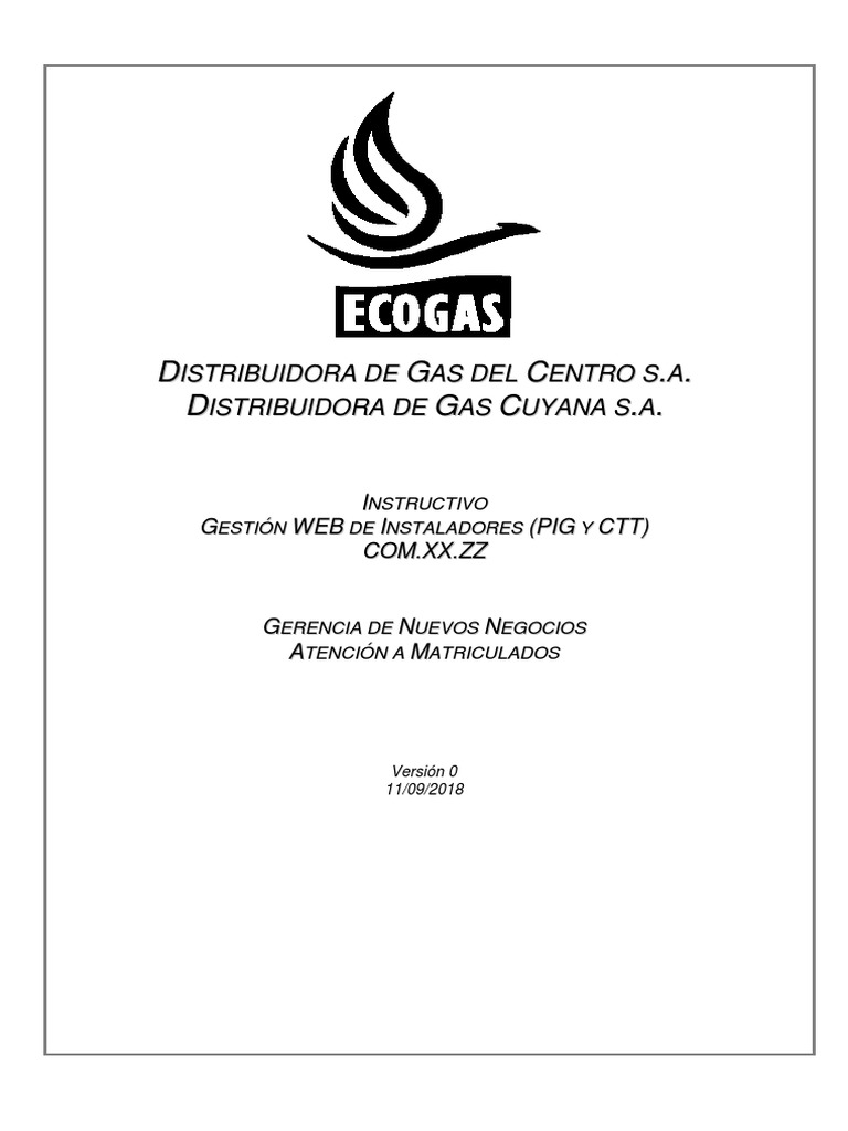 Gestión Web de Matriculados en Ecogas | PDF | Finanzas y dinero | Tecnología