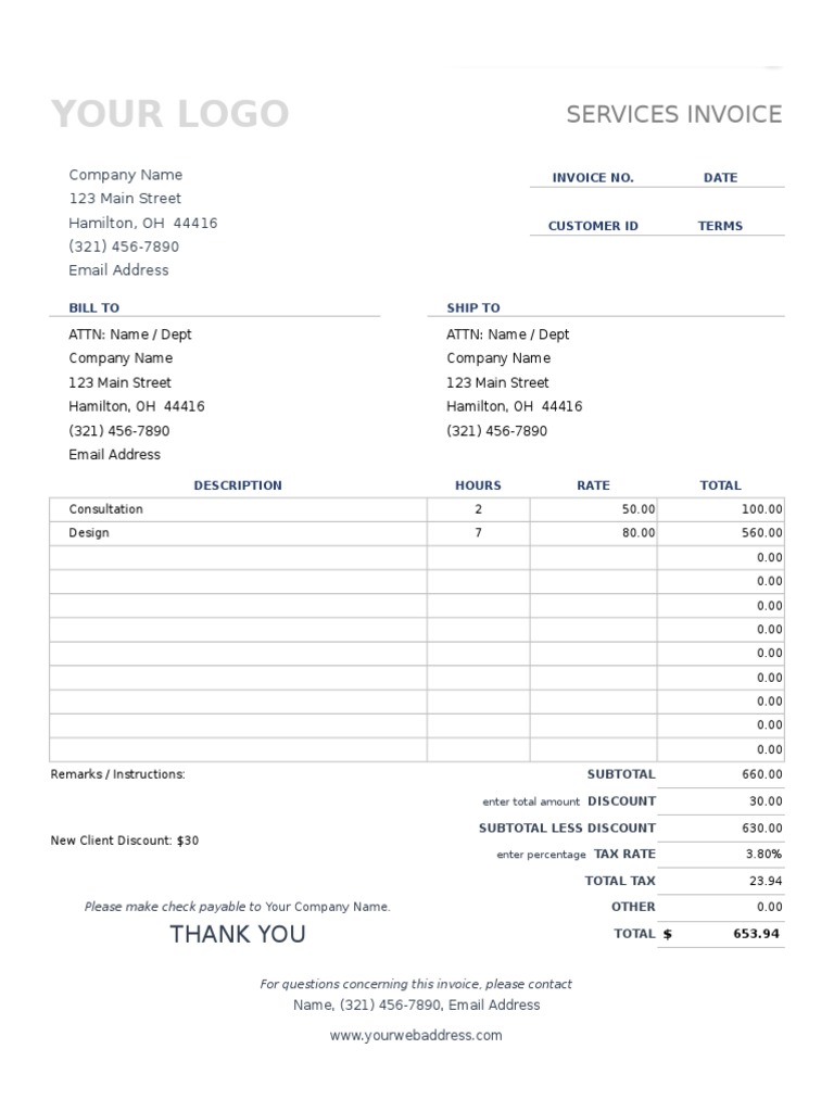 Factura de Servicios | PDF | Invoice | Business