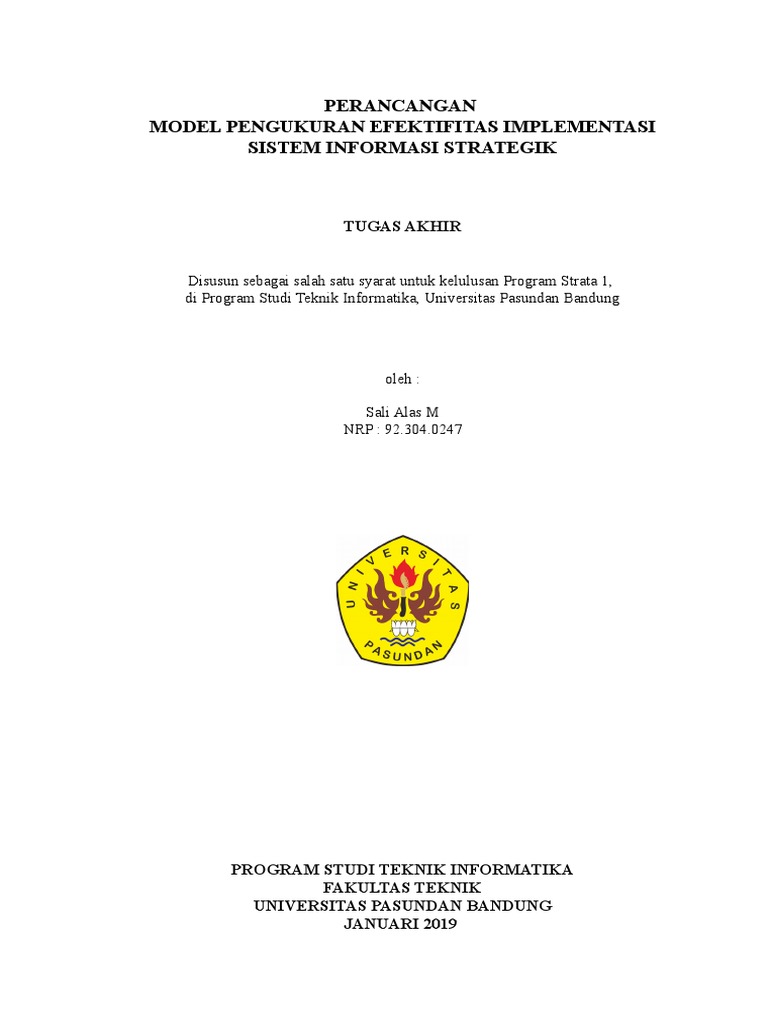 Contoh Format Skripsi Unpas | PDF