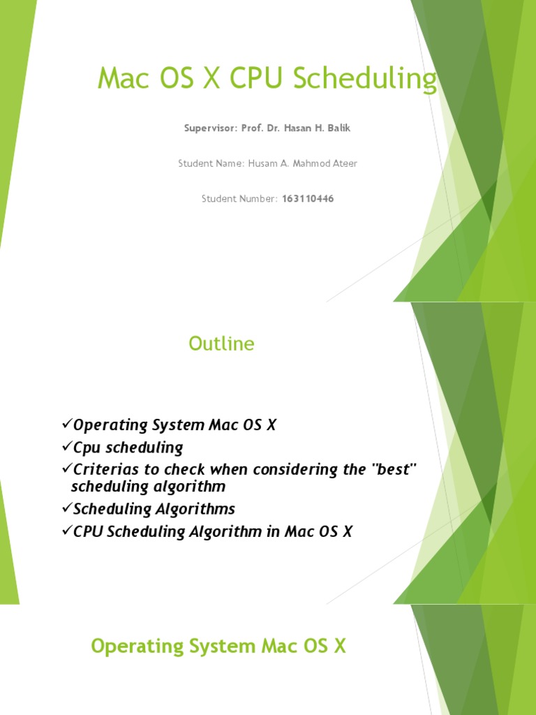 Mac OS X CPU Scheduling | PDF | Scheduling (Computing) | Operating System Mac OS X CPU Scheduling | PDF | Scheduling (Computing) | Operating System