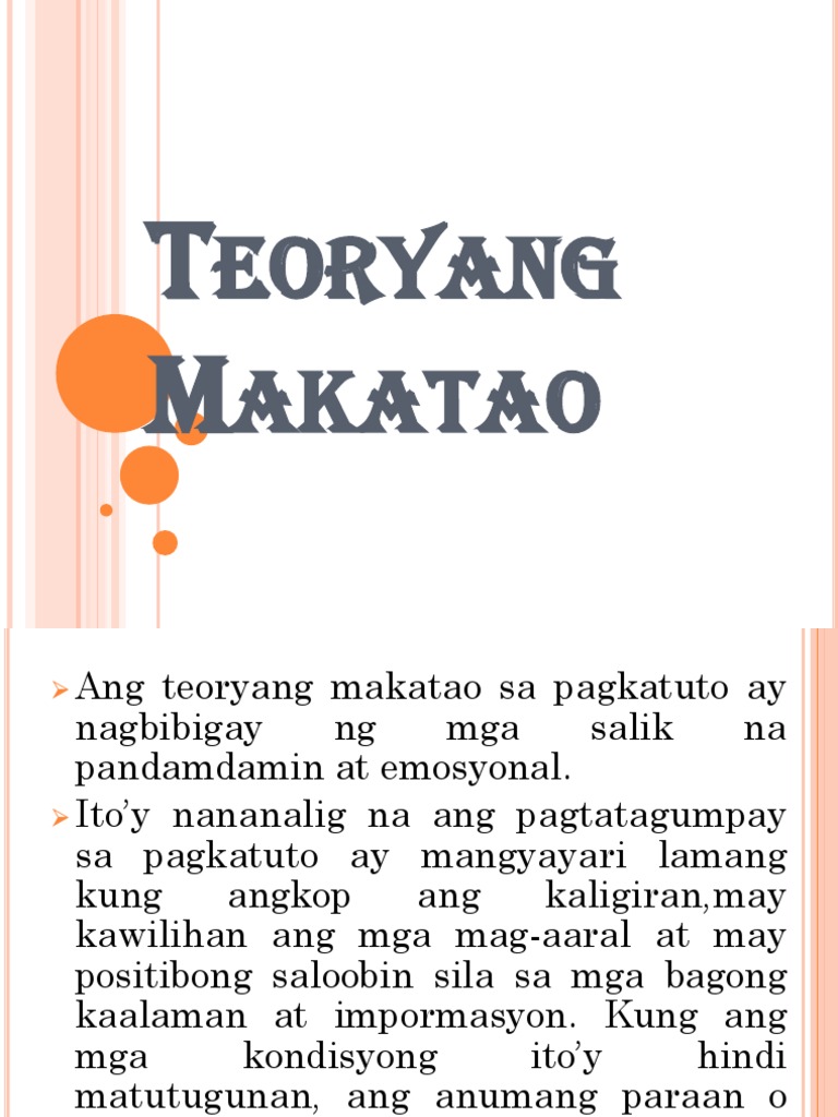 Teoryang Makatao | PDF
