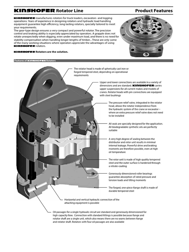 Kinshofer Rotator Line Product Features | Download Free PDF | Torque ...