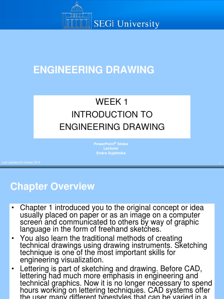 Week 1 Introduction To Engineering Drawing | PDF | Technical Drawing ...