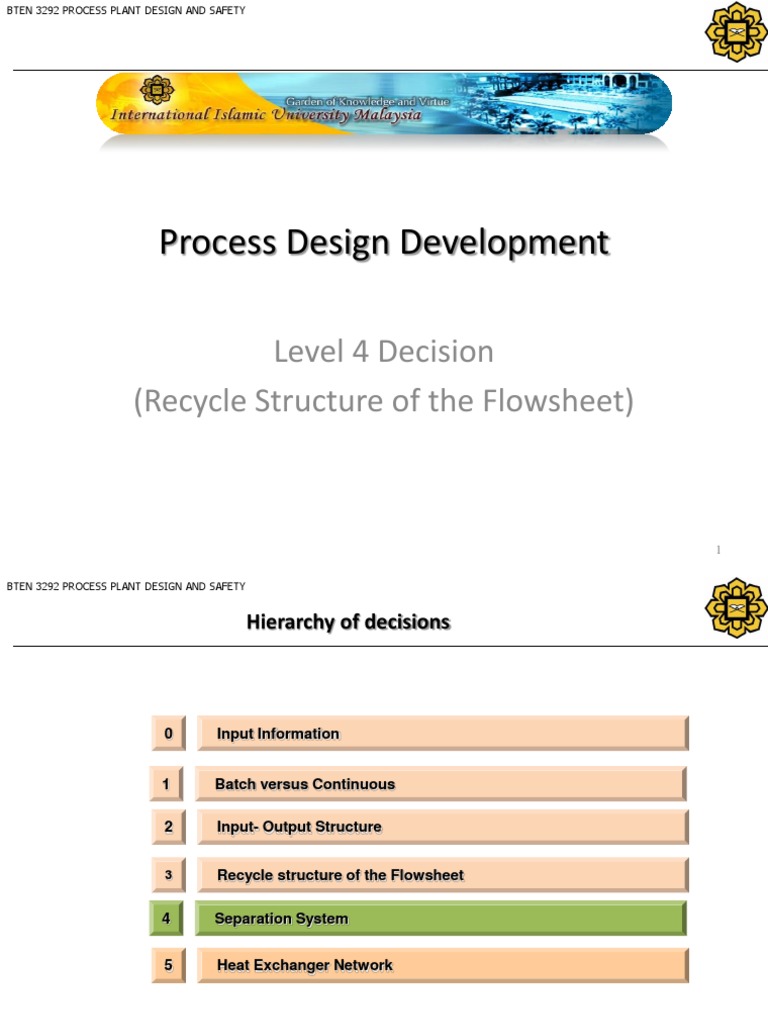 Plant and Design Project Level 4 | PDF | Filtration | Distillation