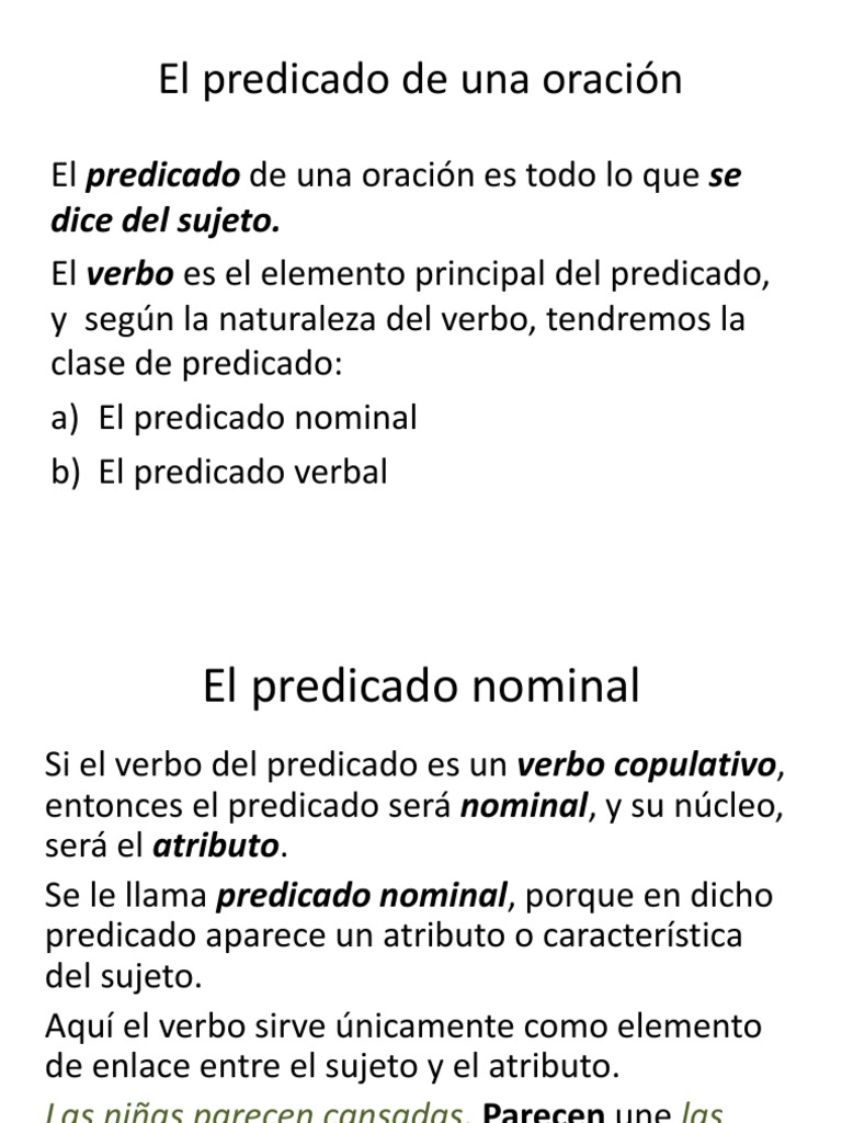 El Predicado Estructura | PDF | Predicado (Gramática) | Objeto (gramática)