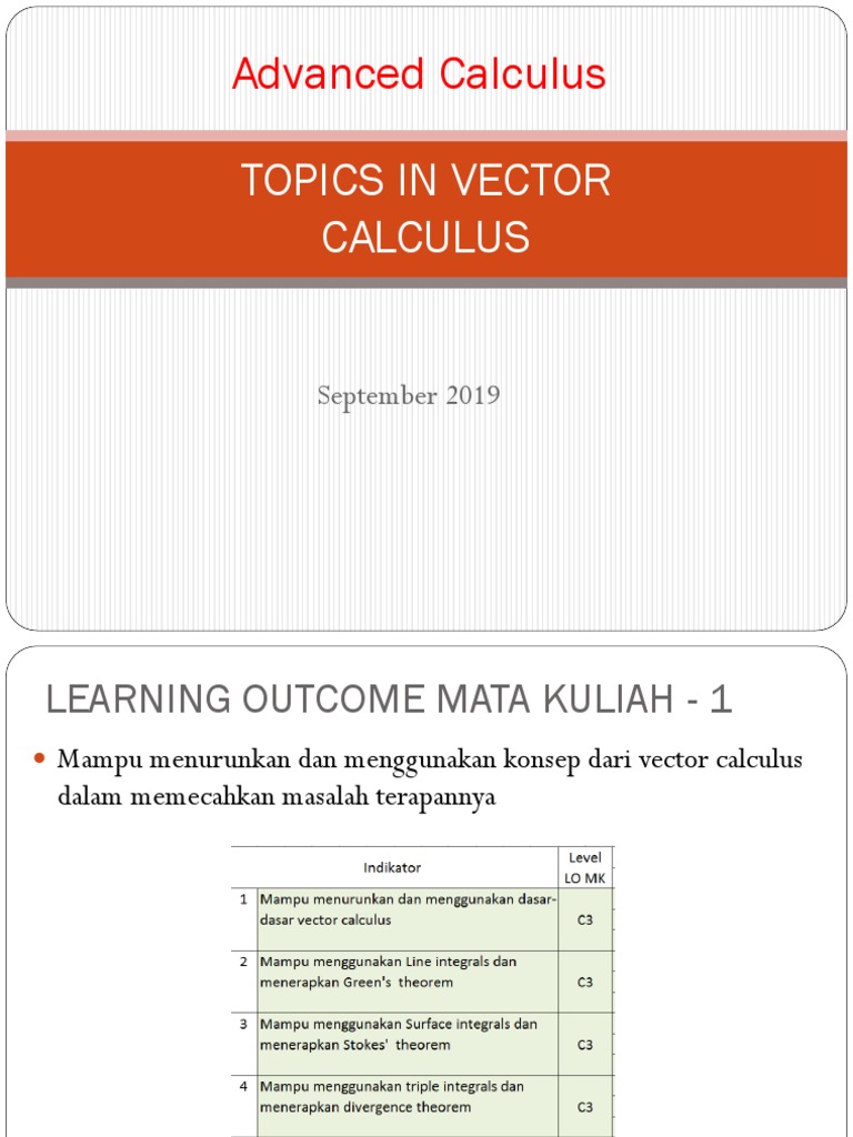 Vector Calculus 2018 (Civil Engineering) | PDF | Flux | Integral