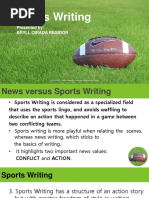 How To Write A Sports Article | PDF | Plain Language | News