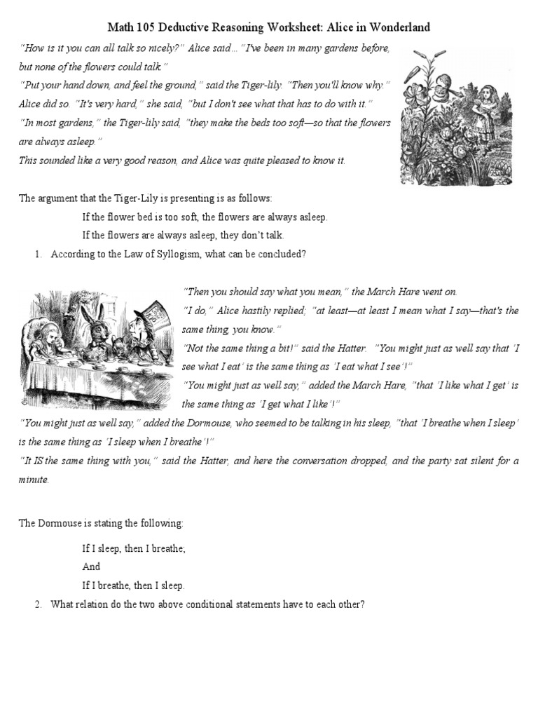 Deductive Reasoning Worksheet | PDF | Deductive Reasoning | Logic