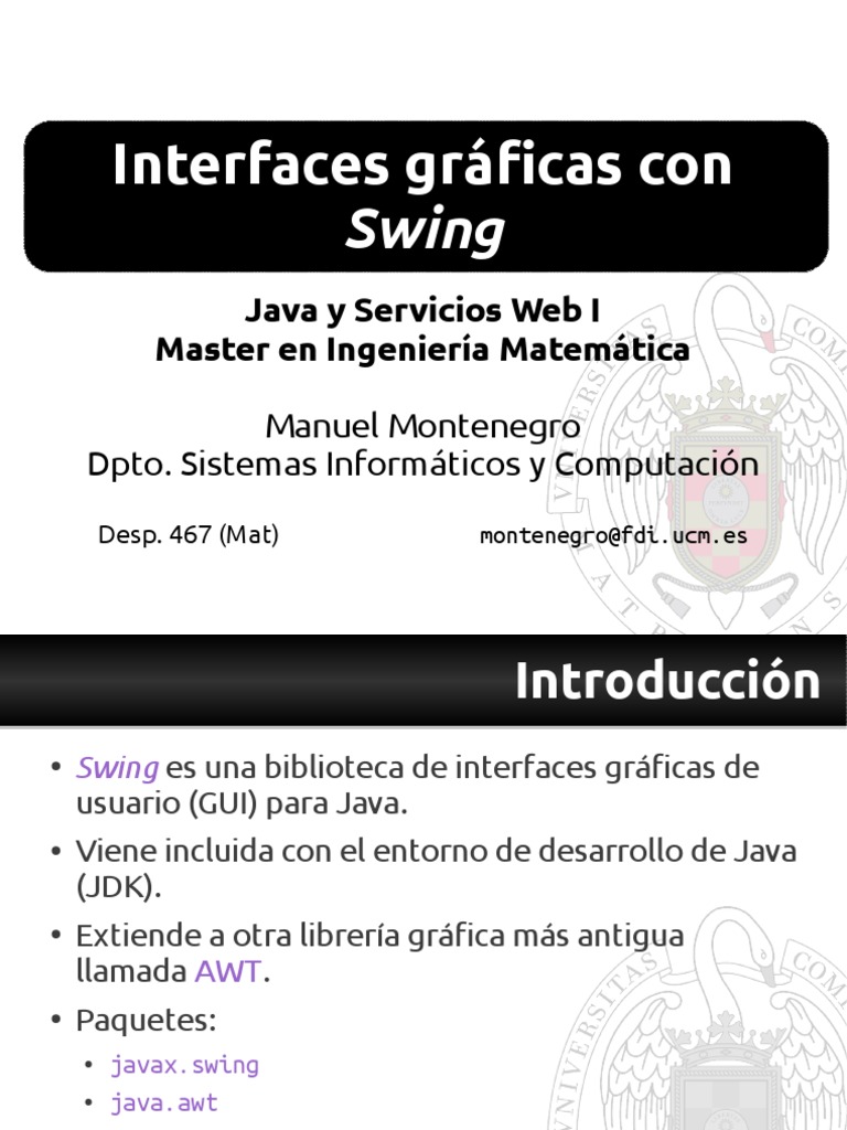 Entorno Gráfico | PDF | Java (lenguaje de programación) | Ventana ...
