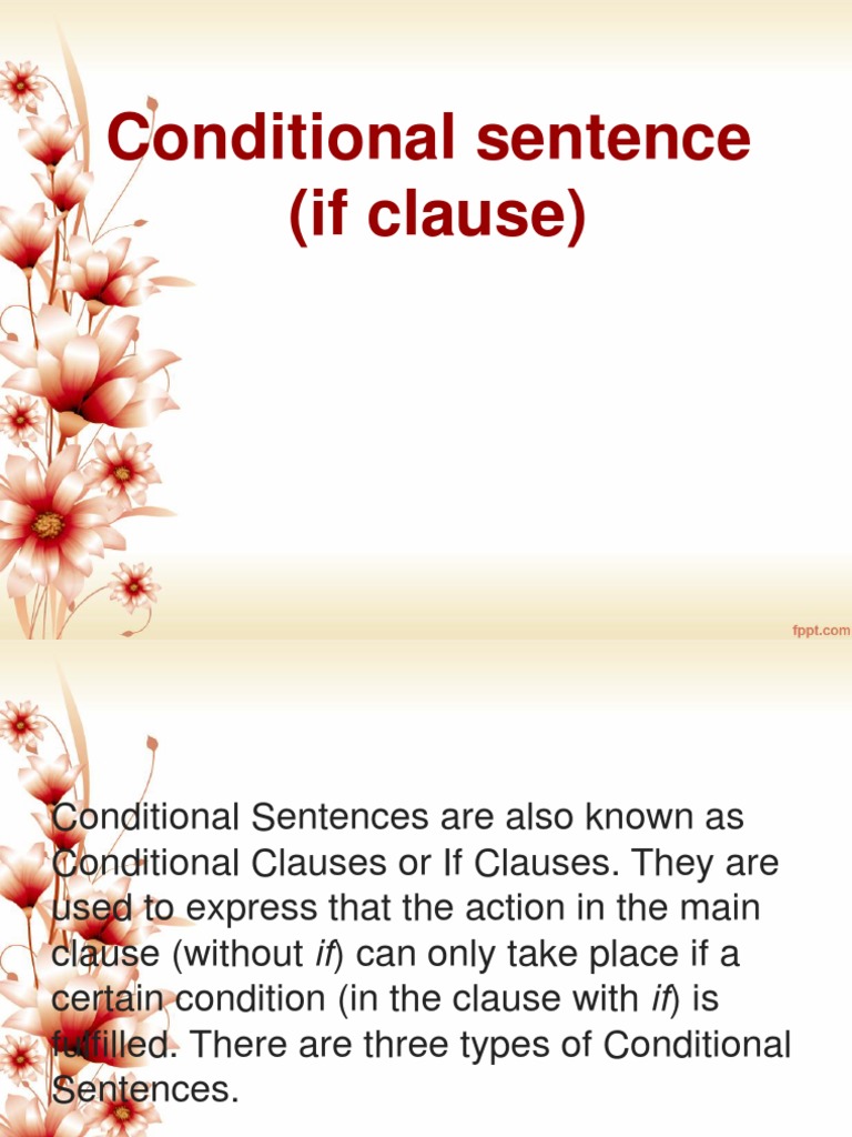 If Clause-Conditional Sentence | PDF | Grammar | Syntactic Relationships