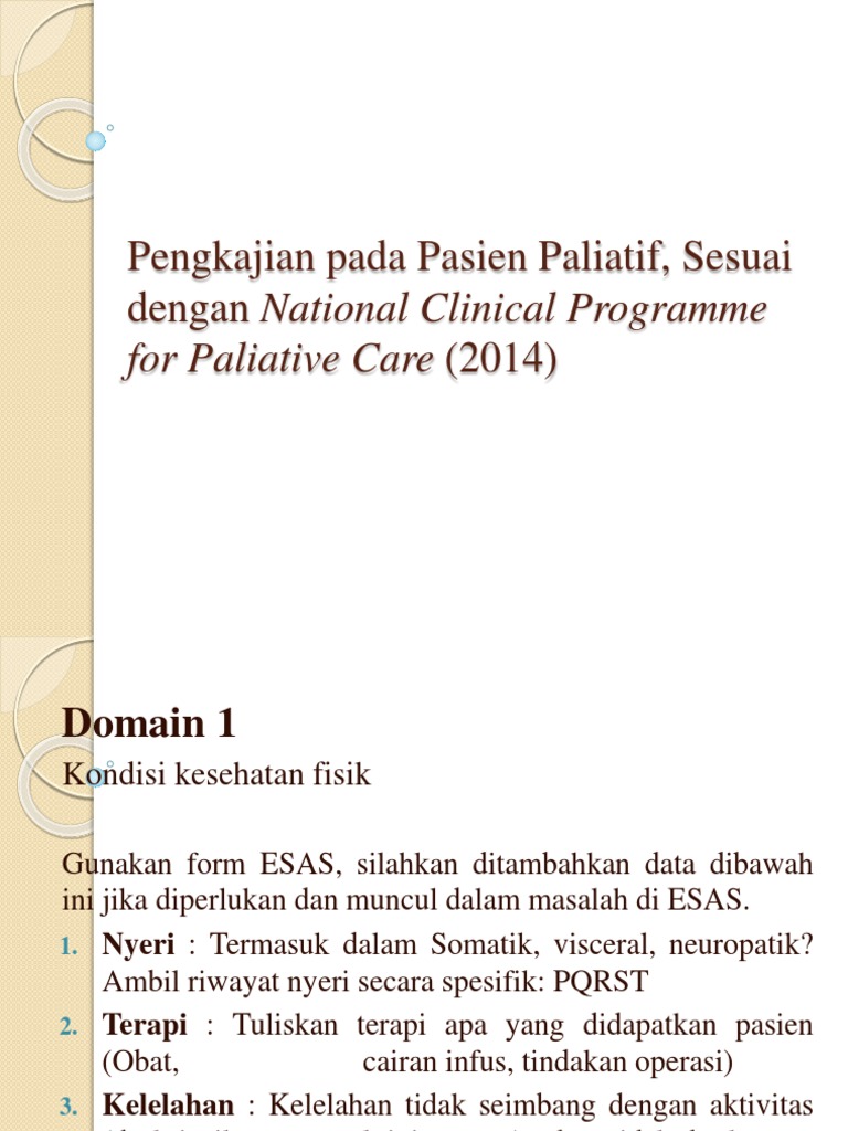 Pengkajian Paliatif | PDF