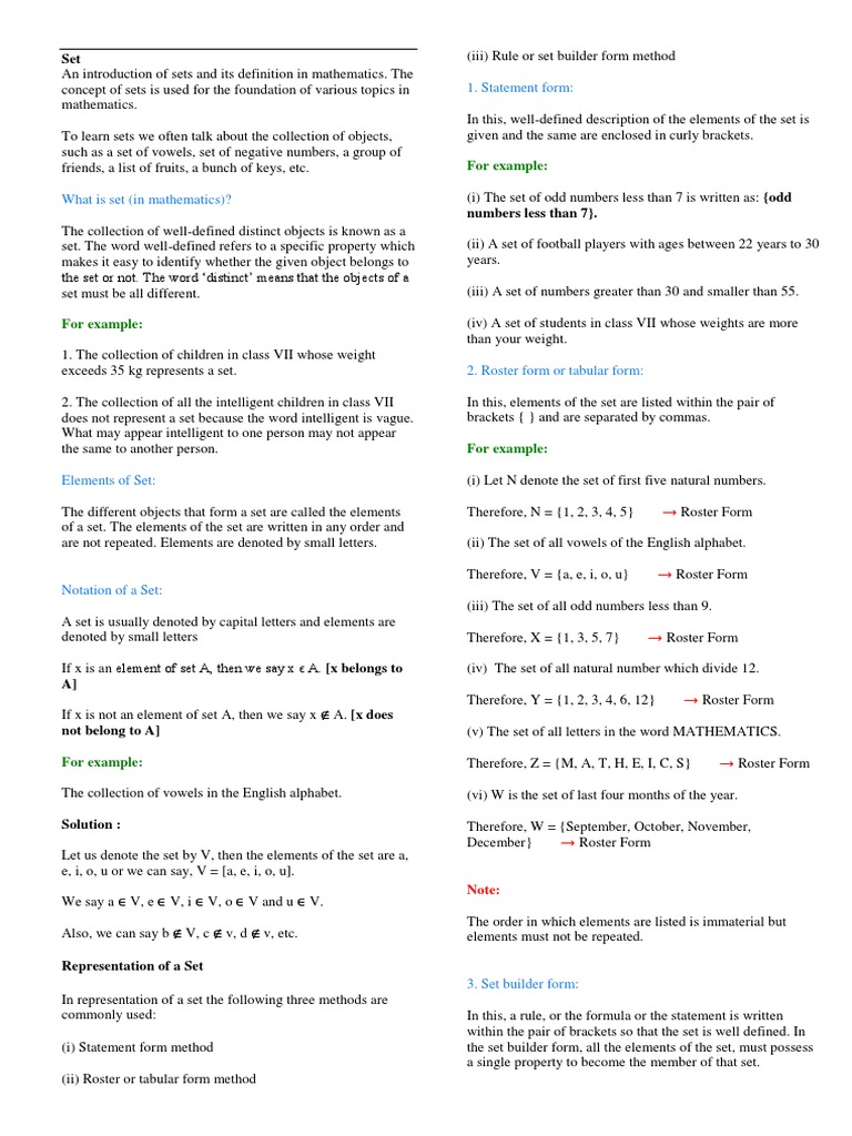 Set Theory | PDF | Set (Mathematics) | Integer
