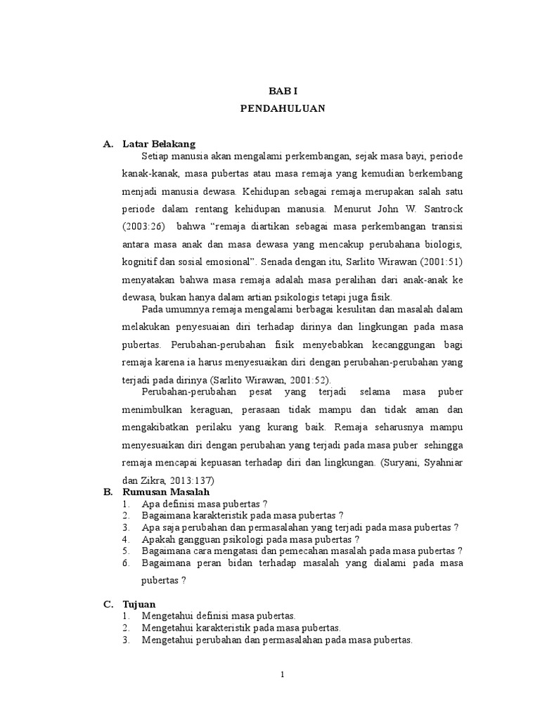Panduan Menghadapi Masa Pubertas | PDF | Pengembangan Diri