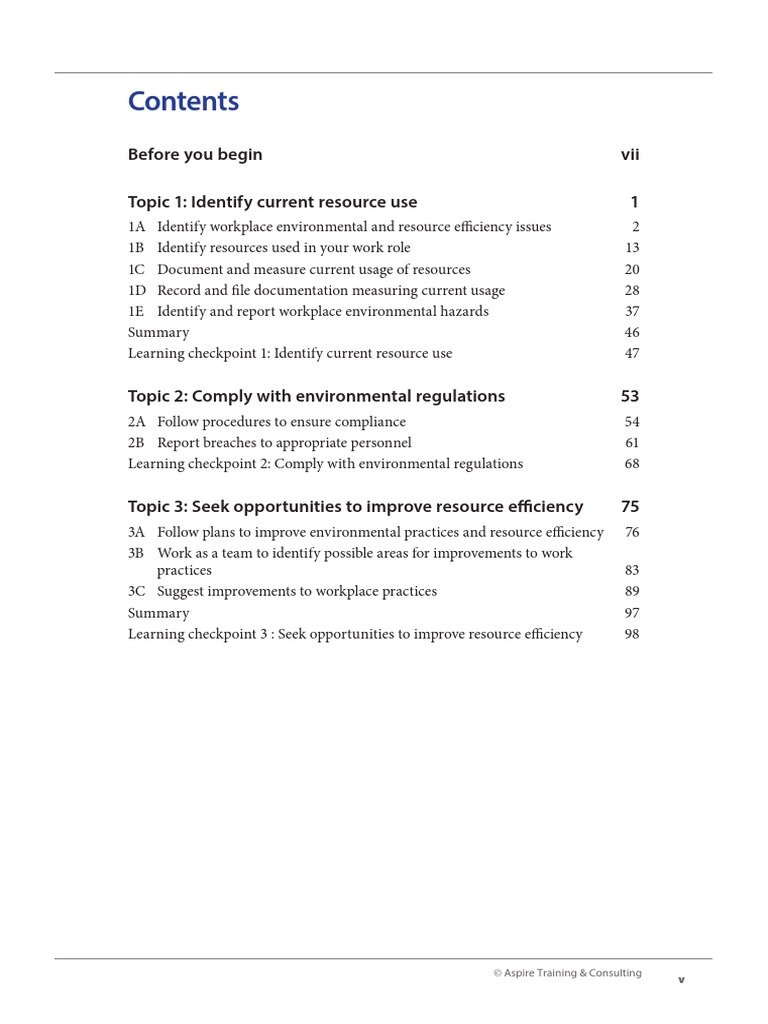 Participate in Environmental Work Practices | PDF | Efficient Energy ...