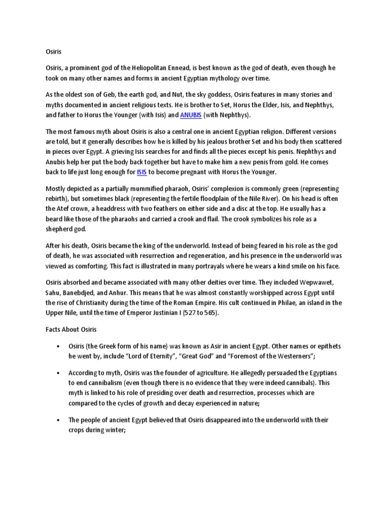 Jesus Vs Osiris | PDF | Osiris | Isis