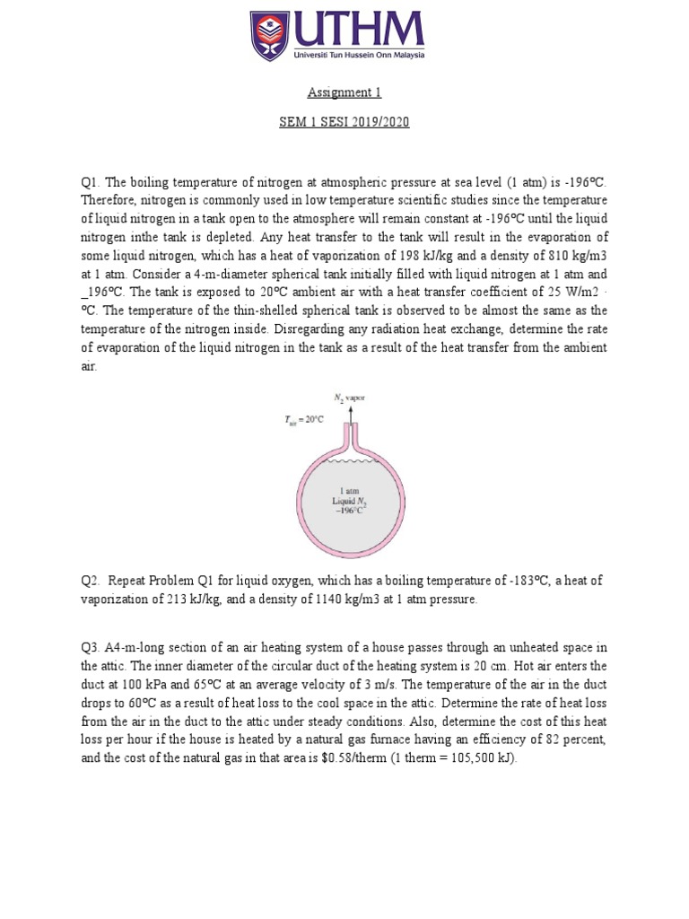Assignment 1 | PDF | Heat Transfer | Atmosphere Of Earth