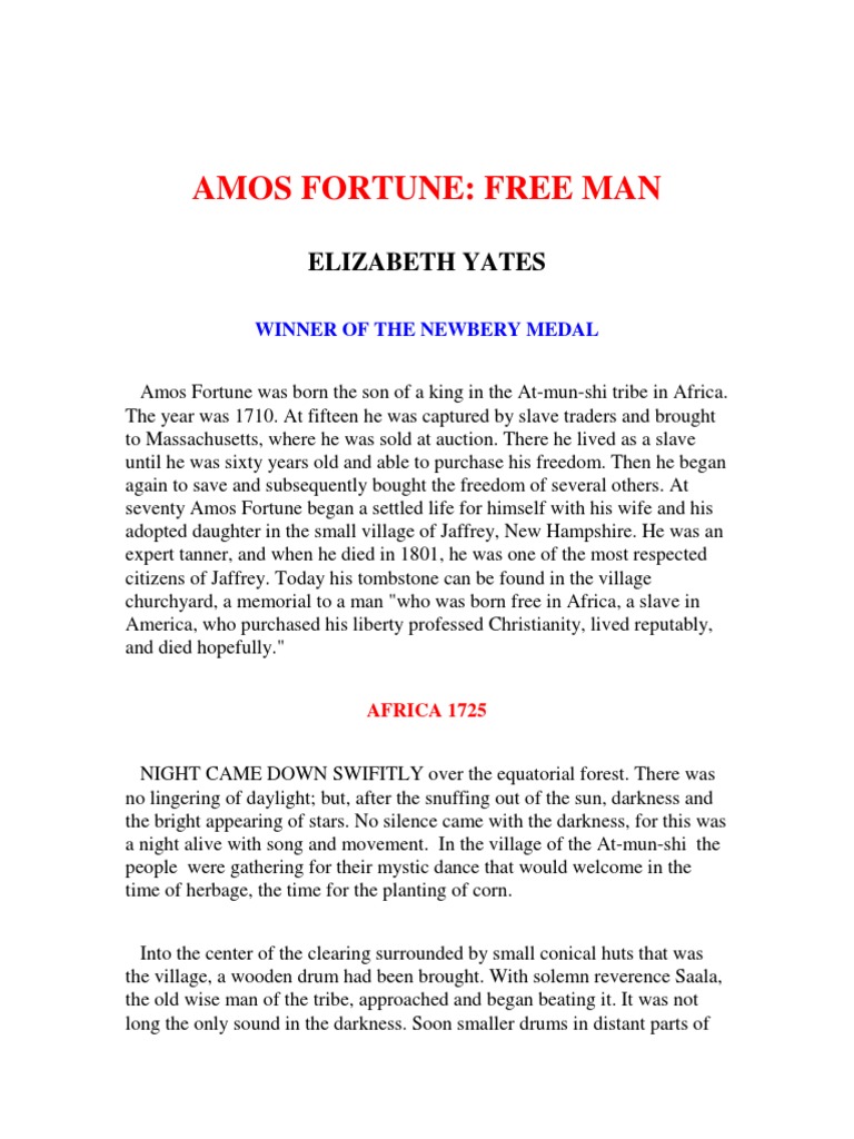 Amos Fortune | Download Free PDF | Nature