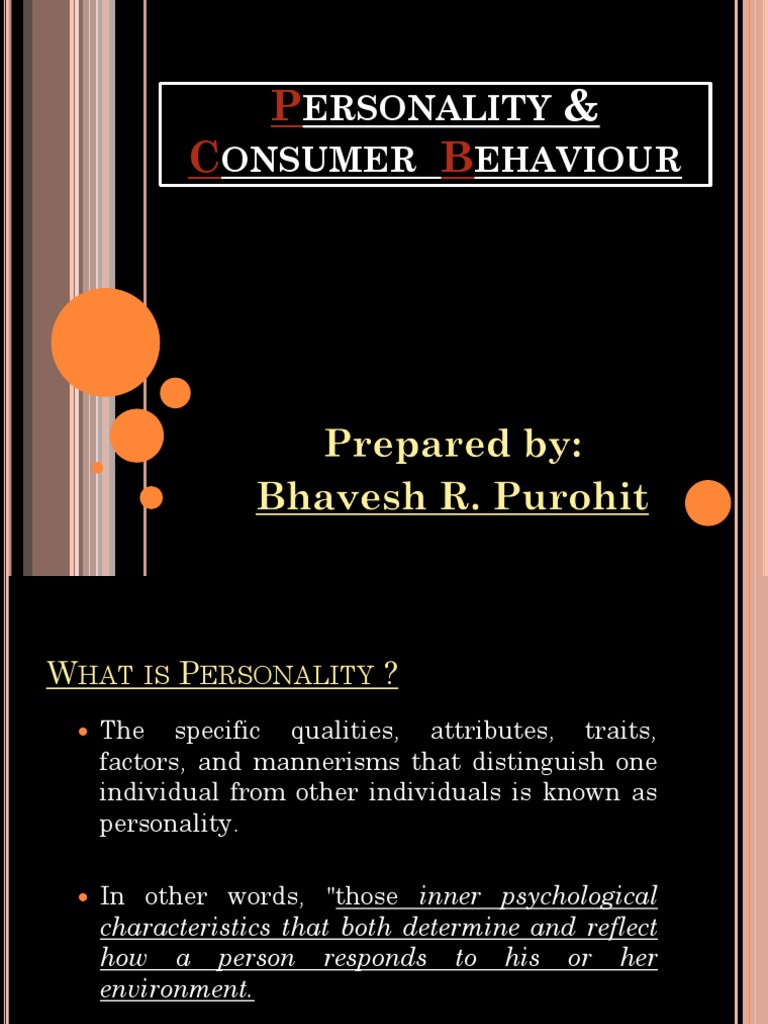 Personality Consumer Behaviour | PDF | Personality Psychology | Id