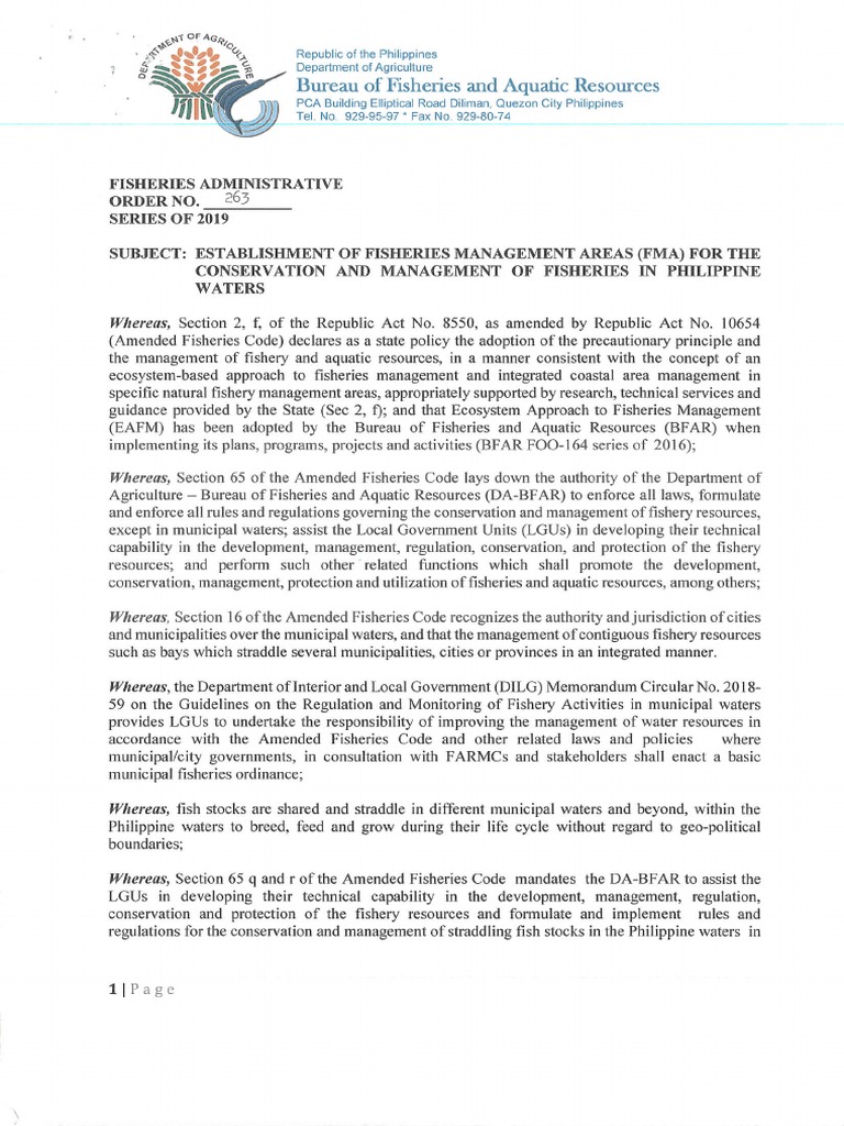 FAO 263 Dated January 28, 2019 PDF | PDF