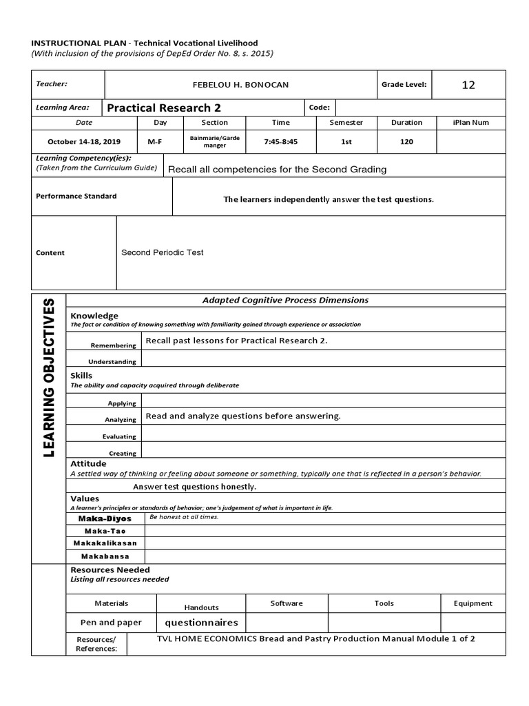 Periodic Test Iplan | Download Free PDF | Inclusion (Education) | Learning