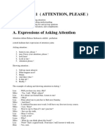 Asking and Showing Attention Techniques | PDF | Language Arts & Discipline
