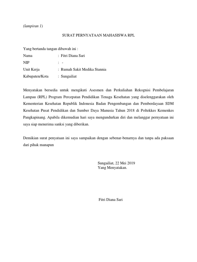 Berkas Asesmen RPL | PDF