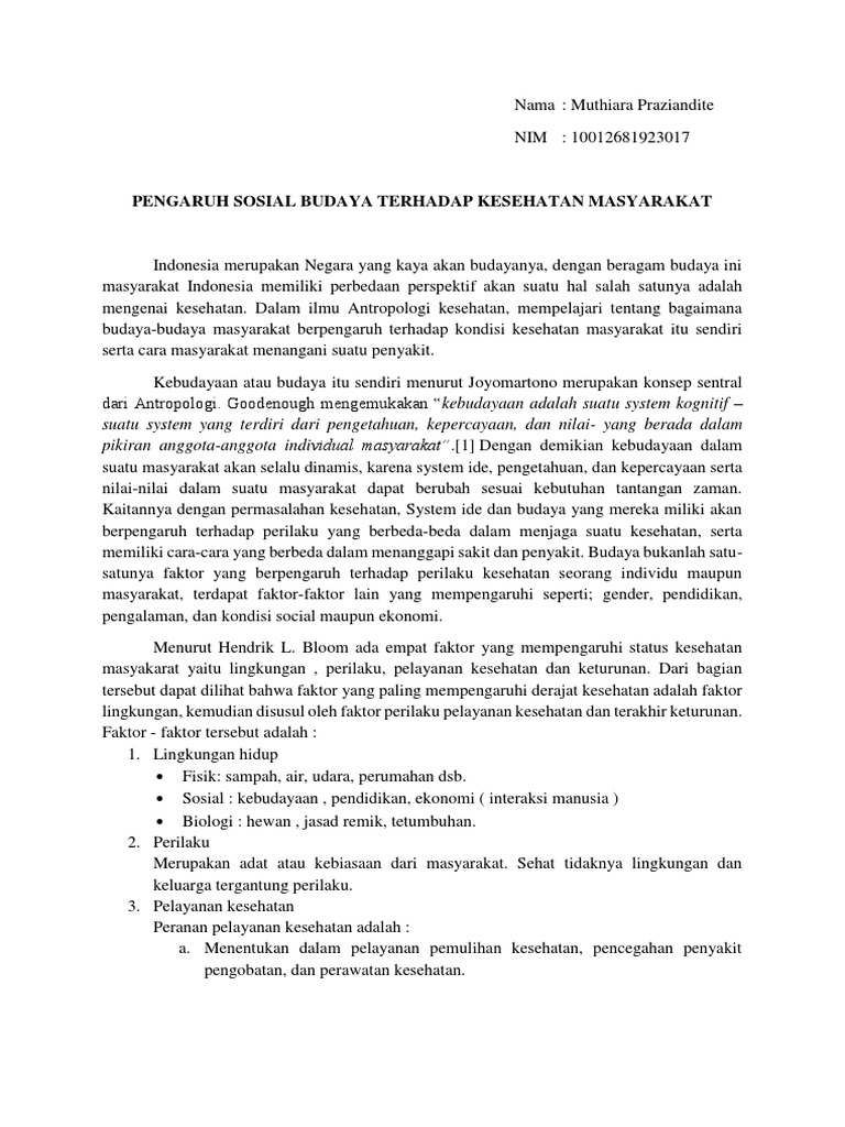 KESEHATAN DAN BUDAYA | PDF