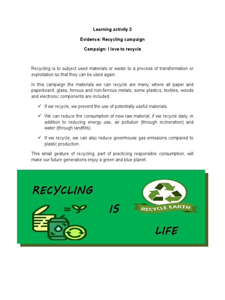 Evidence Recycling Campaign