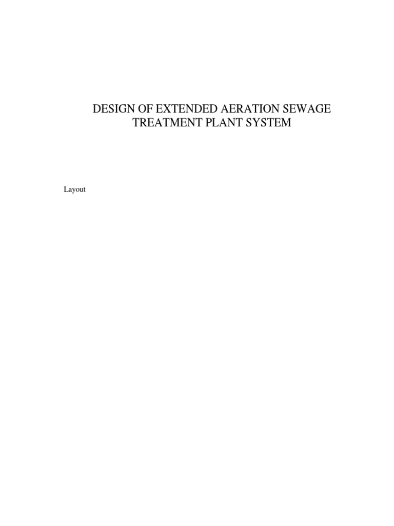 Calculation Example of Extended Aeration | PDF | Disinfectant ...