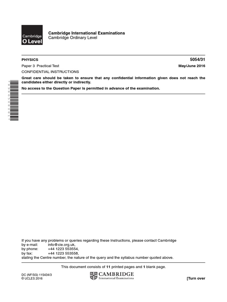 Cambridge Ordinary Level | PDF | Resistor | Electrical Engineering