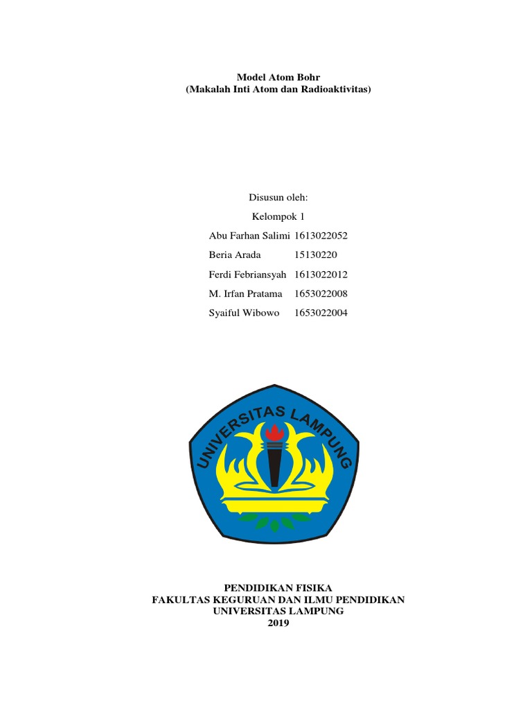 Model Atom Bohr untuk Mahasiswa | PDF | Sains & Matematika