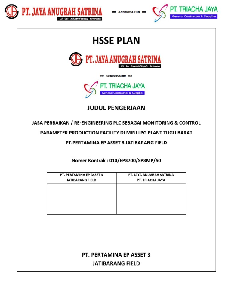 Table Hsse Plan Tugu Print | PDF