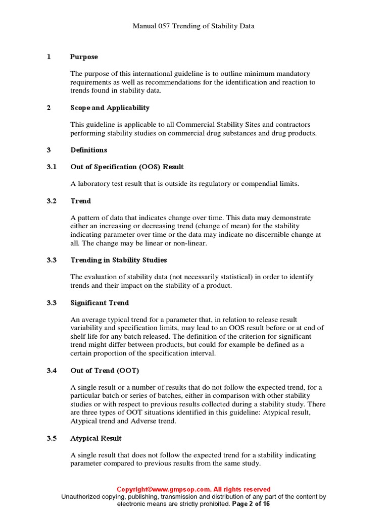 Manual 057 Trending of Stability Data | PDF | Specification (Technical ...
