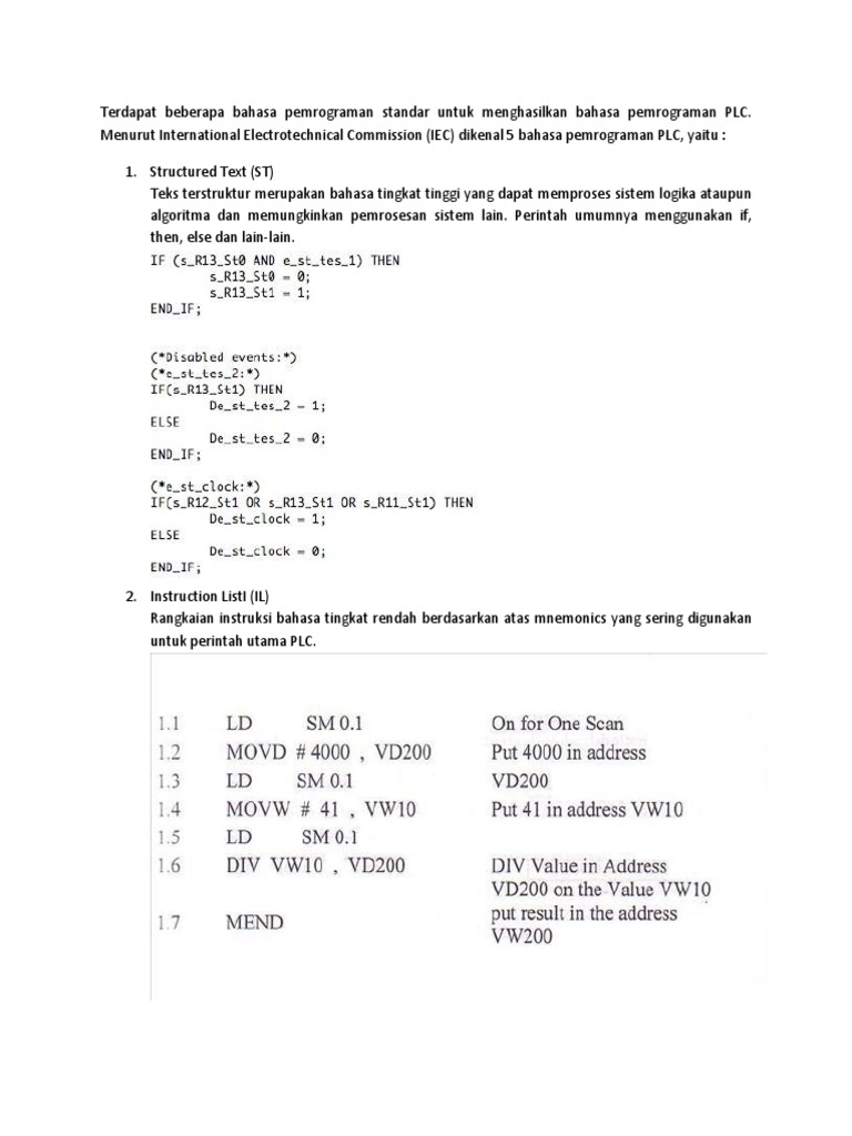 5 Pemrograman PLC | PDF
